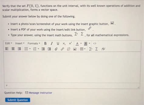 Solved Verify That The Set F 0 1 Functions On The Unit Chegg Com