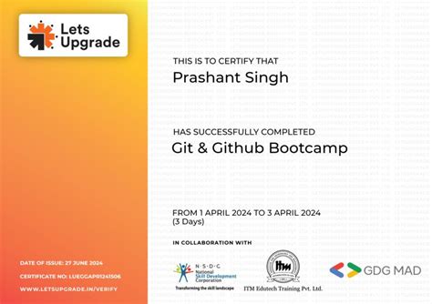 Git Github Letsupgrade Bootcamp Softwaredevelopment Prashant Kr Singh