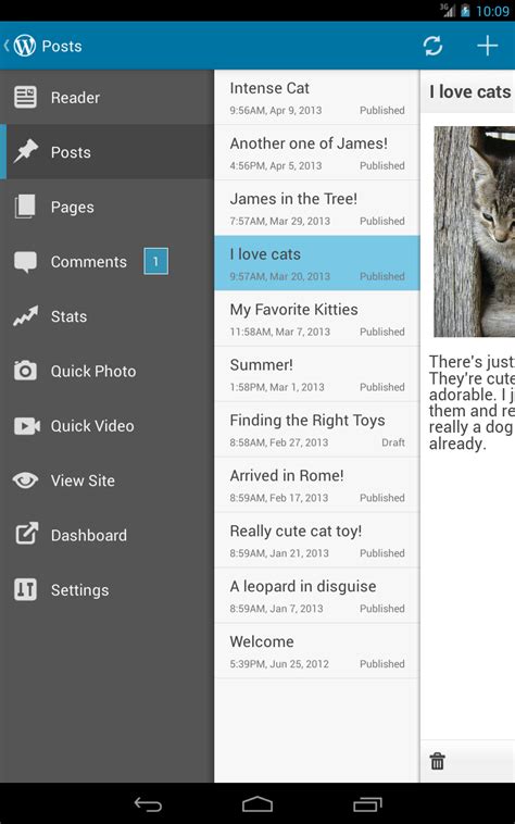 wordpress for android receives major holo inspired ui overhaul is