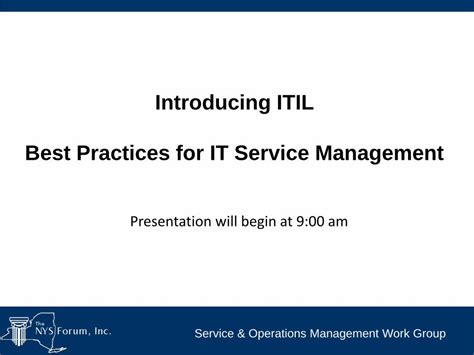 Pdf Introducing Itil Best Practices For It Service Management