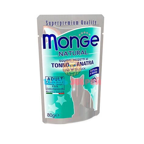 Monge (Монже) - Tuna with duck in Jelly, Влажный корм для кошек Тунец с ...
