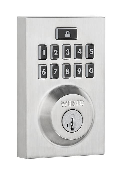 Smartcode 10 Satin Chrome Keyless Entry Contemporary Deadbolt