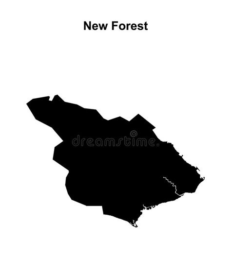 Mapa Del Esquema Del Bosque Nuevo Ilustración Del Vector Ilustración De Cortina