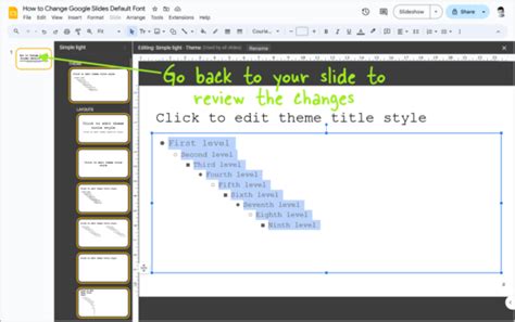 How To Change Google Slides Default Font Easy Steps
