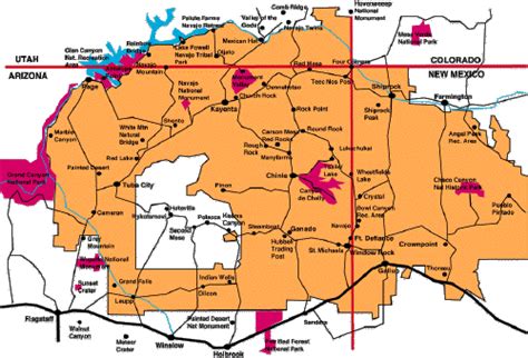 Arizona Navajo Reservation Map
