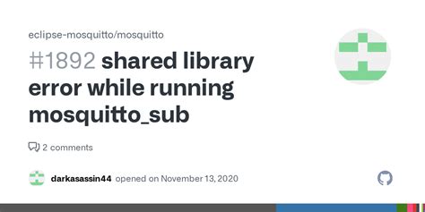 shared library error while running mosquitto sub · issue 1892