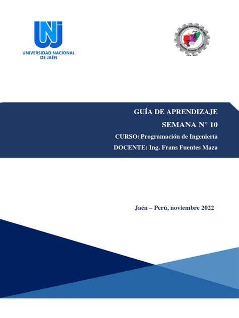 programcio semana 10 pdf programa de computadora programación