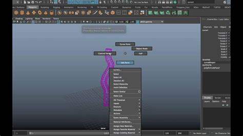 Maya Extrude Polygon Along Curves Youtube