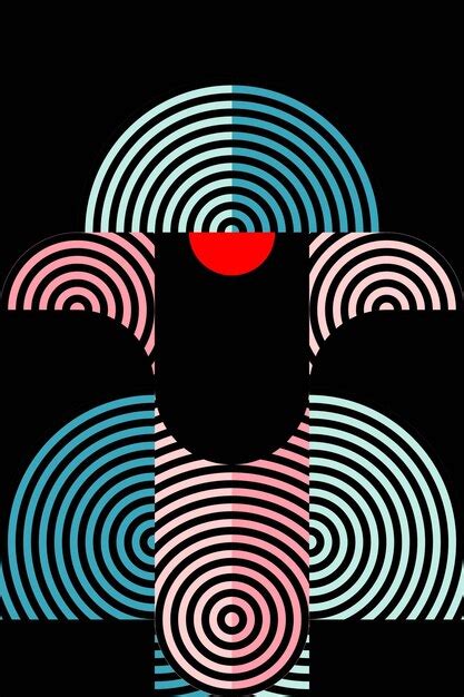 Premium Vector Illustration Of Robot With Circular Geometric Pattern Vector Face