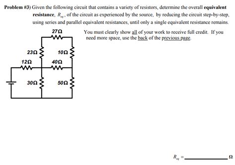 solved problem 3 given the following circuit that contains