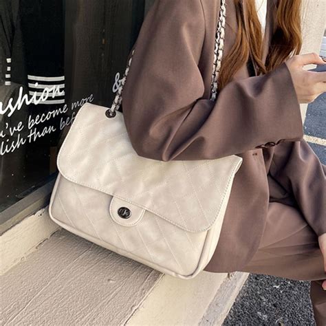 당일출고 레트로 퀼팅 라인 체인 숄더백 여성가방