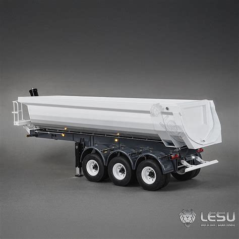 In Stock Metal Lesu 3axles 114 Hydraulic Dump Trailer For Rc Tractor