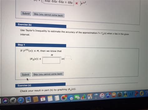 Solved The Taylor And To Exercise B Use Taylors