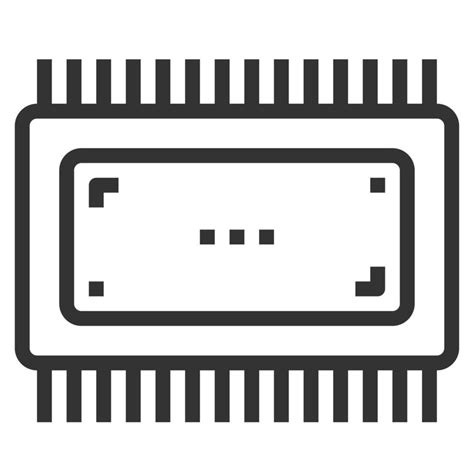 computer chip line icon vector 4495454 vector art at vecteezy