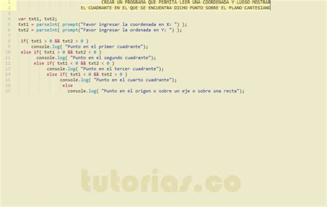 Sentencia If Else Javascript Cuadrante De Un Punto Sobre El Plano