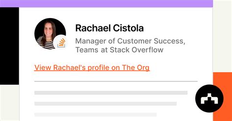 Rachael Cistola Manager Of Customer Success Teams At Stack Overflow