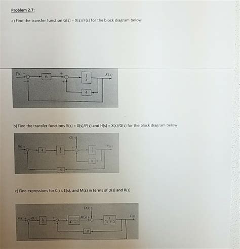 solved problem 2 7 a find the transfer function