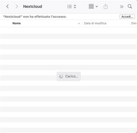 finder folder not loading content despite nextcloud showing full sync