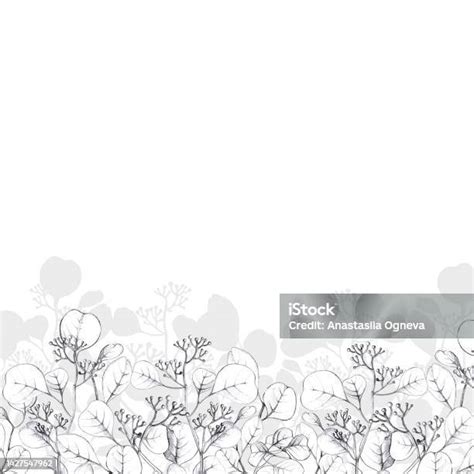 손으로 그리기 꽃 테두리 봄과 여름에 피는 허브가있는 꽃 수평 배너 공휴일에 대한 스톡 벡터 아트 및 기타 이미지 공휴일 관목 꽃 나무 Istock