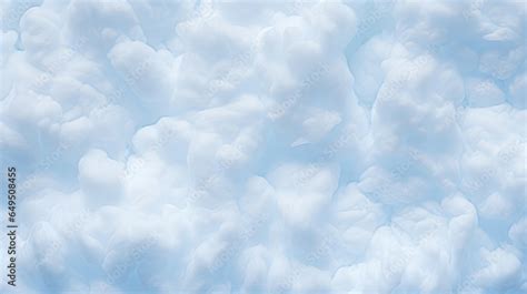 Fluffy White Cotton Cloud Texture Background Capturing The Soft