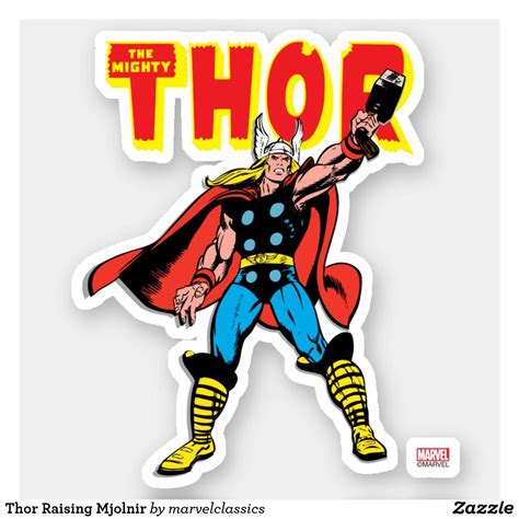 Thor Raising Mjolnir Sticker Superhero Stickers Thor Vinyl Sticker
