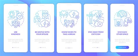 Solving Marital Problems Blue Gradient Onboarding Mobile App Screen 16089693 Vector Art At Vecteezy