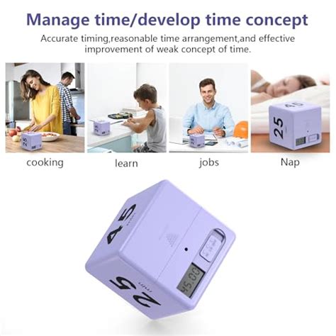 Cube Timer Pretmess Gravity Flip Kitchen Timer For Time Management And Countdown Settings 5 15