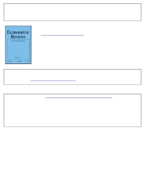 Smooth Transition Autoregressive Pdf Time Series Applied Mathematics