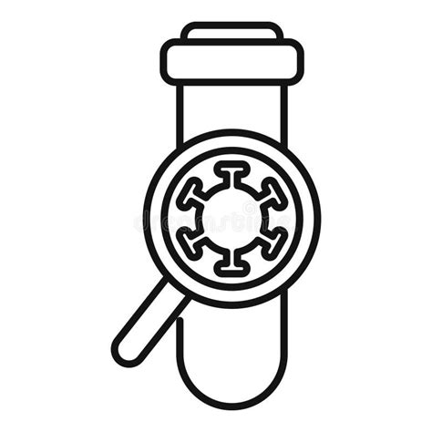 Scientist Analyzing Coronavirus In A Test Tube With Magnifying Glass