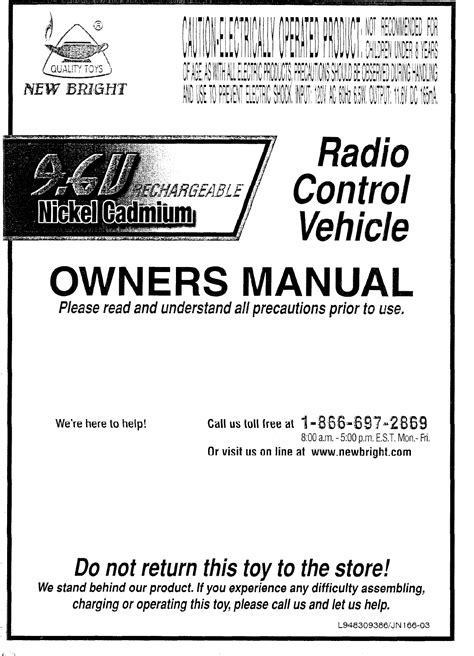 New Bright Co 2022hs Remote Control Toy Transmitter User Manual 13 2003 14