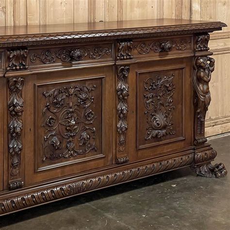 Antique Grand Italian Renaissance Walnut Buffet For Sale At 1stdibs