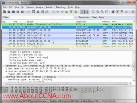CCNA ARP And ICMP Protocols Wireshark Simulation YouTube