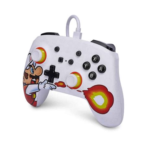 Power A Enhanced Wired Controller For Switch Fireball Mario