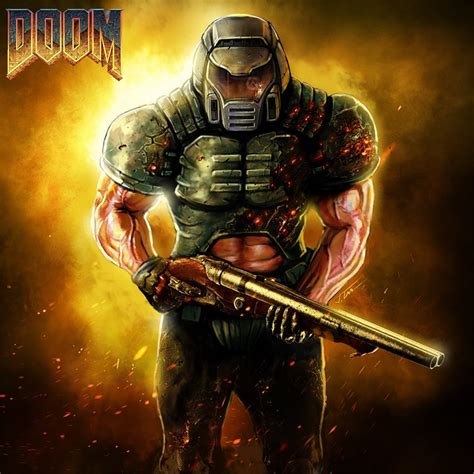 Classic Doomguy By Ji Lee Man Rdoomslayer