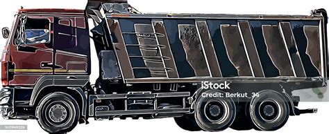 각종 화물을 운송하기 위한 대형 트럭의 컬러 벡터 이미지 교통에 대한 스톡 벡터 아트 및 기타 이미지 교통 교통수단