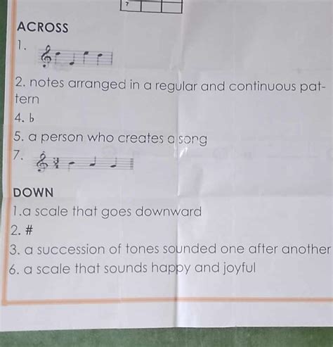 notes arranged in a regular and continuos pattern brainly ph