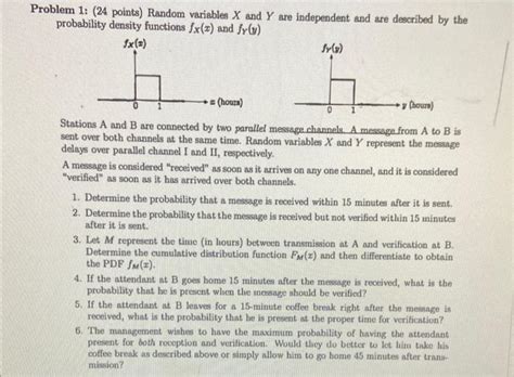 solved problem 1 24 points random variables x and y are