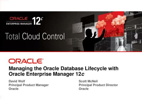 Ppt Managing The Oracle Database Lifecycle With Oracle Enterprise Manager 12 C Powerpoint