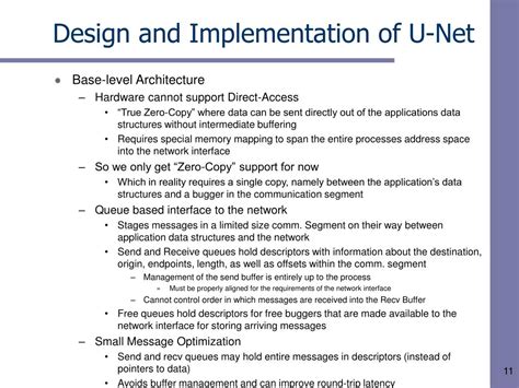 ppt u net a user level network interface for parallel and