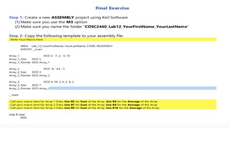 Solved Final Exercise Step Create A New ASSEMBLY Project Chegg