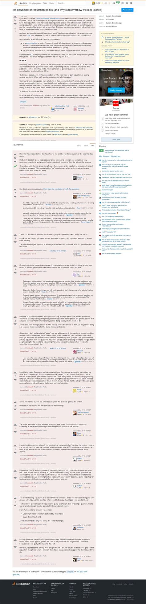 Problems With Stack Overflows Reputationpoint System Meta Stack