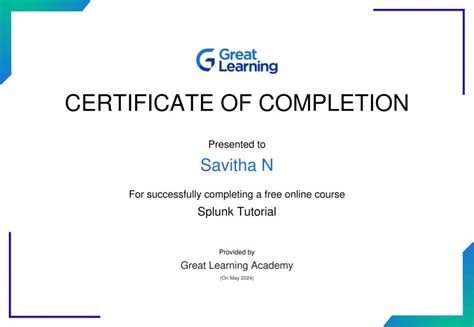 Savitha N On Linkedin I Have Successfully Completed The Splunk Tutorial Course Offered By