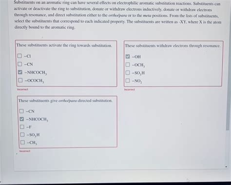 Solved Substituents On An Aromatic Ring Can Have Several