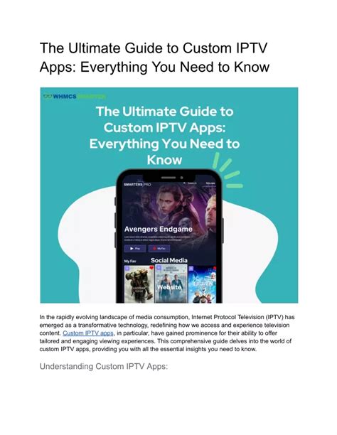 Ppt The Ultimate Guide To Custom Iptv Apps Everything You Need To