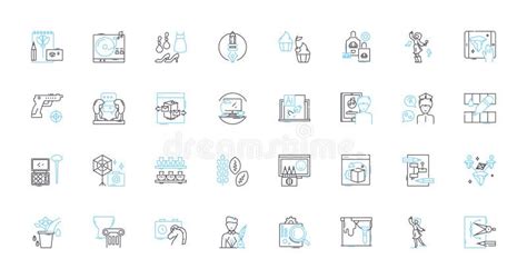 Creative Commerce Linear Icons Set Innovation Artistry Imagination Ingenuity Exclusivity