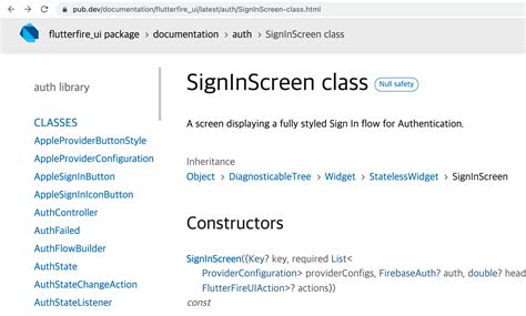 using flutterfire ui s signinscreen with unit tests