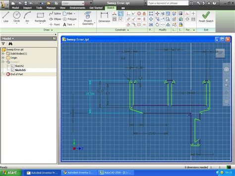 Unable To Sweep Autodesk Inventor Autocad Forums