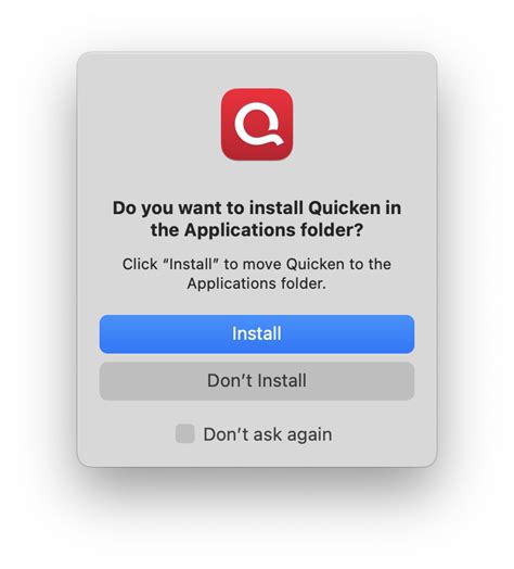 Quicken Needs To Be Installed In The Applications Folder Message When Installing Quicken For