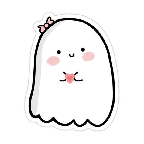 Cute Ghost Sticker For Sale By Serencupidity Cute Laptop Stickers Cute Ghost Cute Stickers