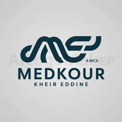 Logo Design For Medkour Kheir Eddine Clean And Clear Text With Moderate